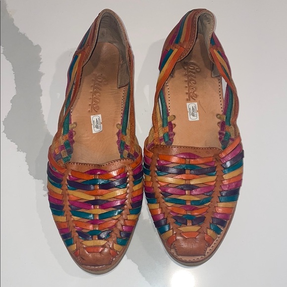 Shoes | Colorful Woven Leather Flats | Poshmark